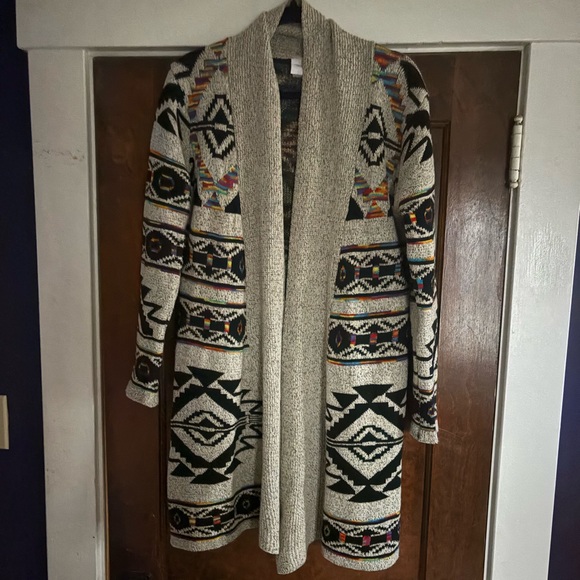 Anthropologie | Sweaters | Northern Angel Boho Aztec Tribal Rainbow ...